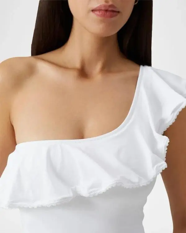 Melissa Odabash Tennessee Asymmetric One-piece Swimsuit - White