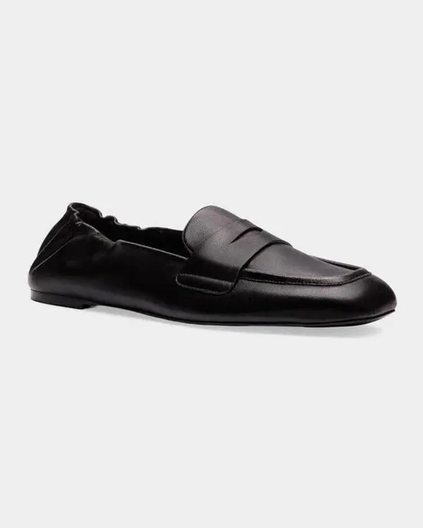 STUART WEITZMAN Bryant Leather Penny Loafers