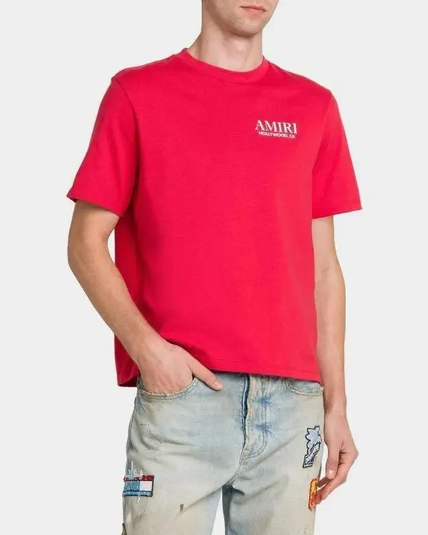 Amiri Bones Stacked Cotton Crewneck T-shirt