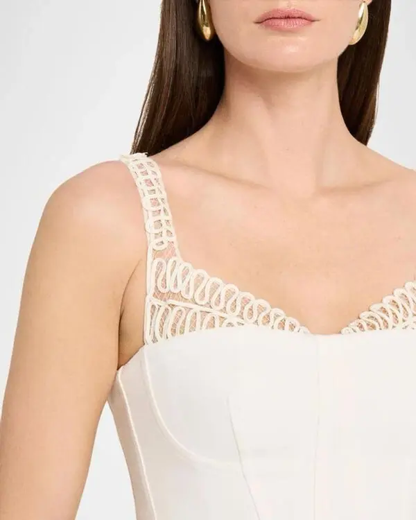 Simkhai Mckinnon Sleeveless Corseted Lace Gown