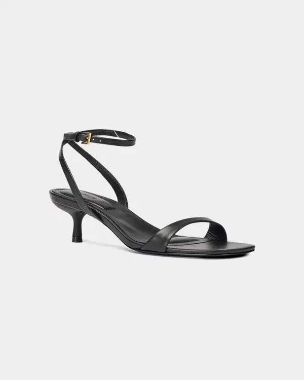 Simkhai Hannah Leather Kitten-heel Sandals - Black