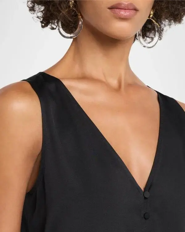 Kobi Halperin Colette Silk-blend Sleeveless Blouse - Black