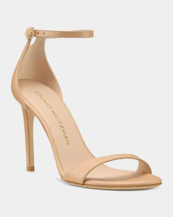 STUART WEITZMAN 100mm Nudist Ii Leather Ankle-strap Sandals