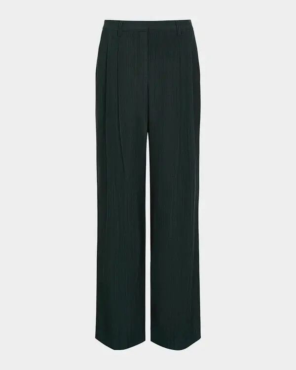 TWP Sulli Textured Pleated Straight-leg Pants