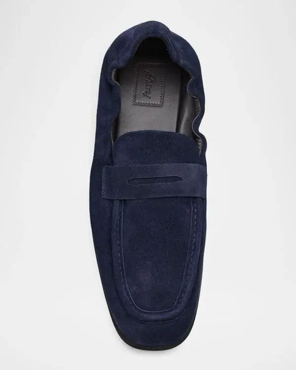 Brioni Apos;s Suede Flex-sole Penny Loafers