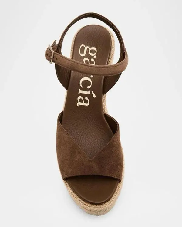 PEDRO GARCIA 85mm Doina Suede Platform Sandals - Chocolat C