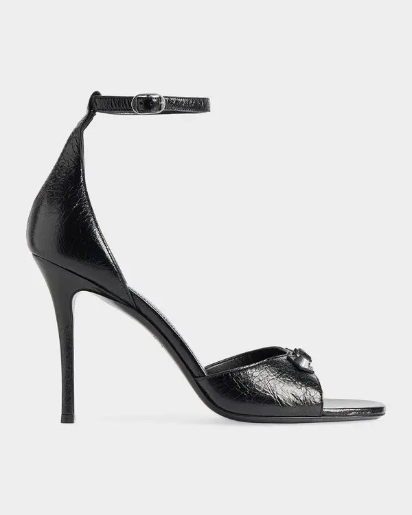 Balenciaga City Uptown 100mm Leather Heel Sandals