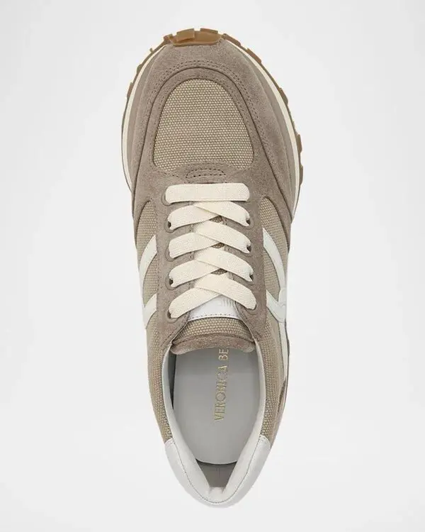 Veronica Beard Valentina Mixed Leather Retro Sneakers