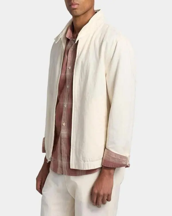 Vince Apos;s Cotton-linen Bomber Jacket - Blanco