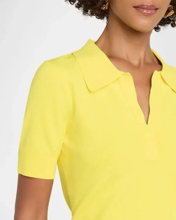 AKNVAS Emma Short-sleeve Polo Top - Yellow