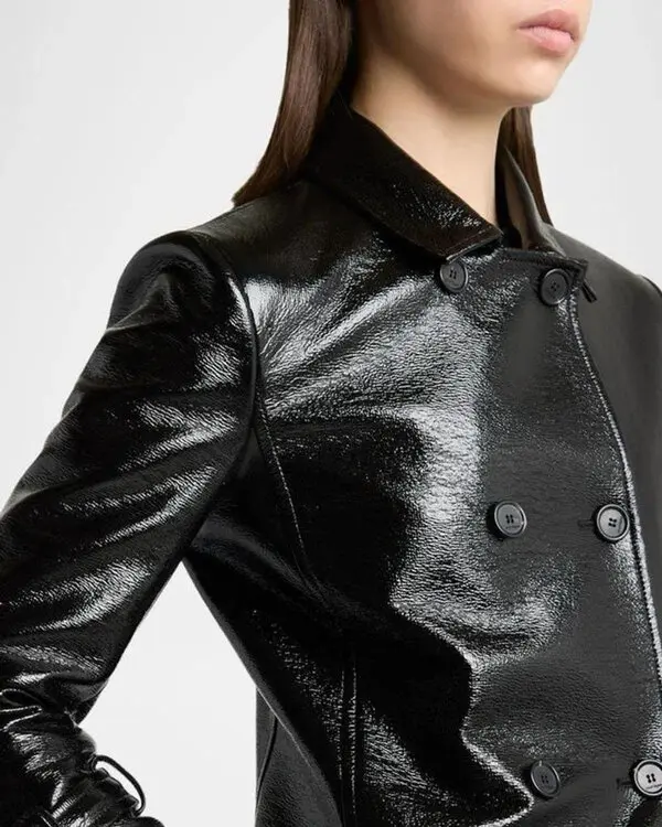 COURREGES Double-breasted Vinyl Coat