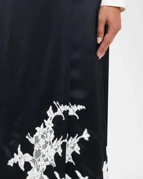 Simkhai Dominique Satin Midi Skirt