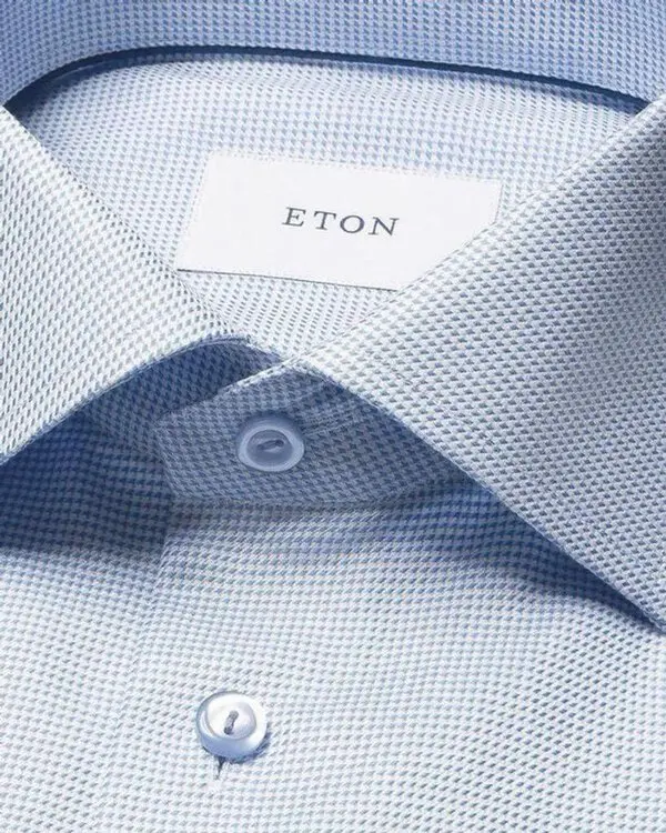 Eton Apos;s Micro-houndstooth Cotton Twill Slim-fit Shirt