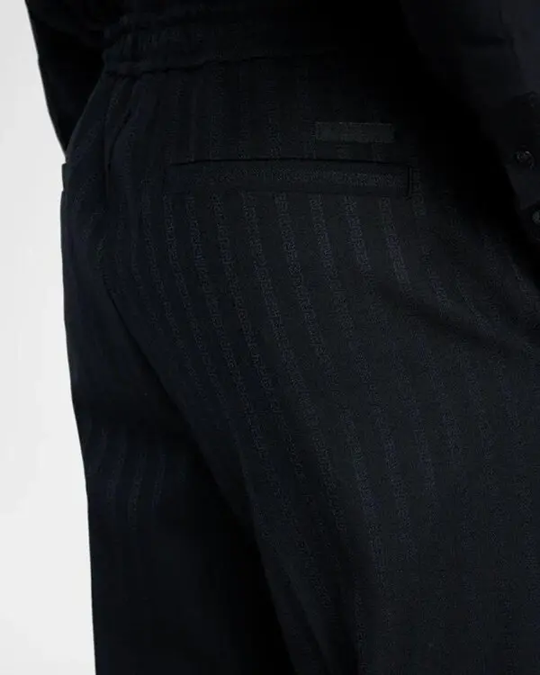 Versace Medusa Stretch-wool Pants - Black