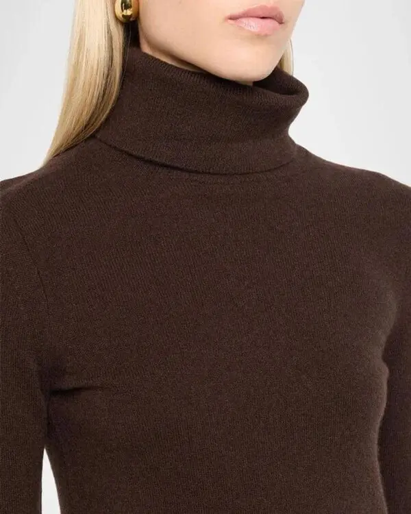 Simkhai Fenwick Cashmere Turtleneck Sweater - Chocolate
