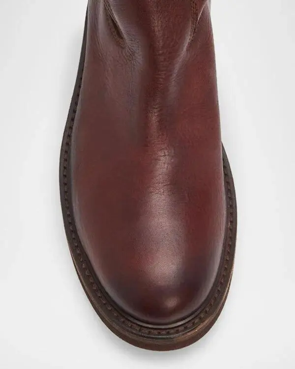Miu Miu Foule Leather Mid-calf Boots
