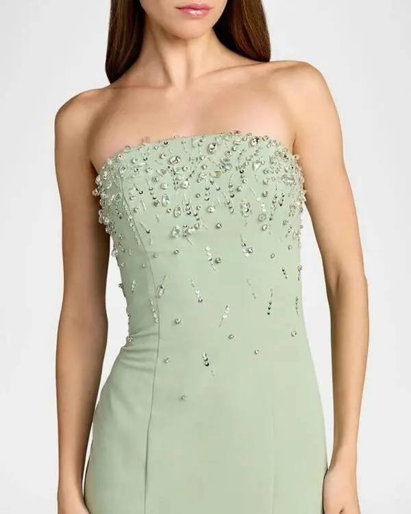 Mac Duggal Strapless Embellished Mermaid Gown