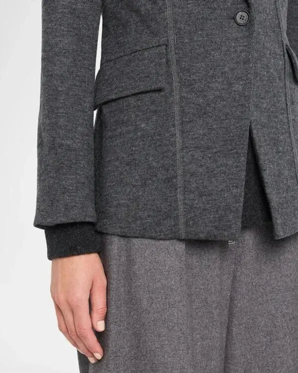 Simkhai Auden Virgin Wool-blend Blazer - Dark Charc