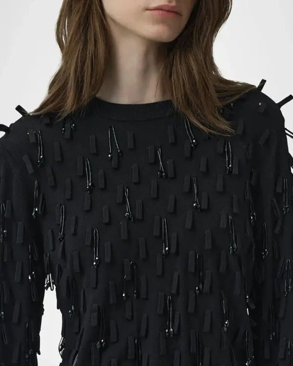 Simkhai Myra Embellished Crewneck Sweater