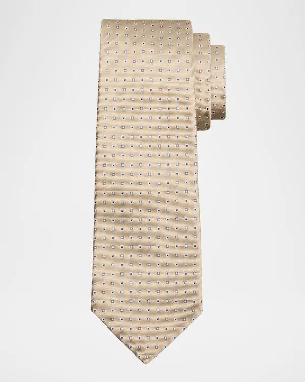 Kiton Apos;s Micro-geometric Silk 7-fold Tie