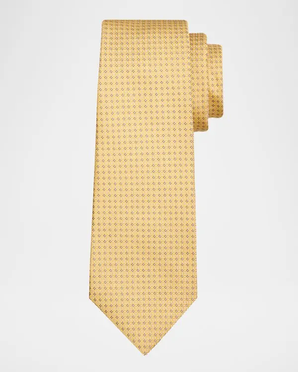Kiton Apos;s Micro-geometric Silk 7-fold Tie