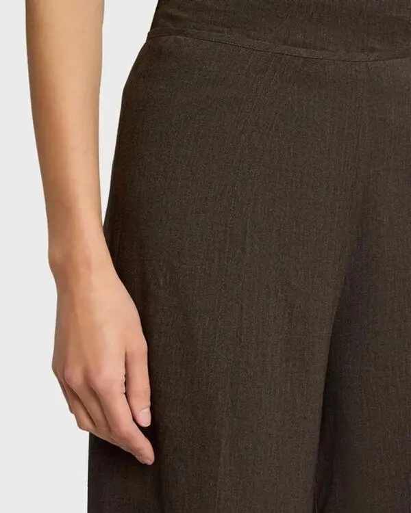 Proenza Schouler White Label Calla Slub Linen Wrap Pants - Coffee