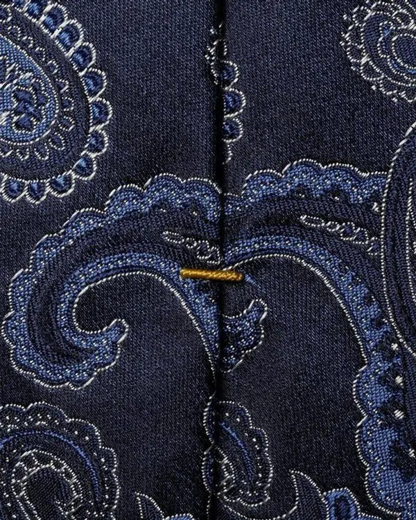 Eton Paisley Silk Tie - Blue