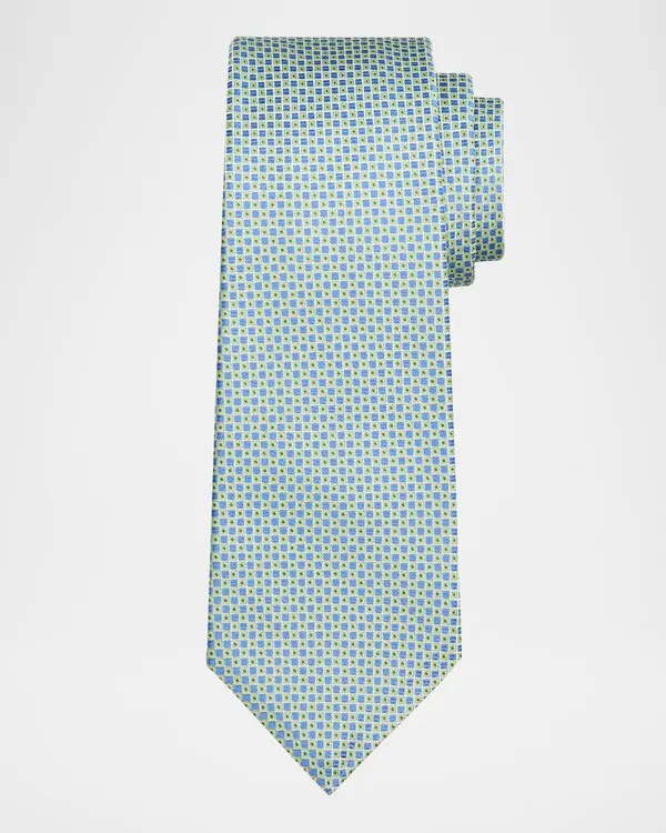 Kiton Apos;s Micro-geometric Silk 7-fold Tie