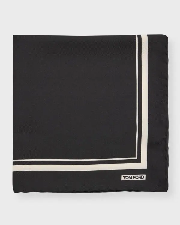 TOM FORD Apos;s Silk Pocket Square - Black