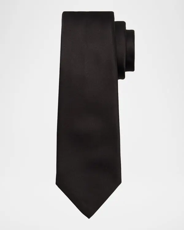 Kiton Apos;s Solid Silk 7-fold Tie
