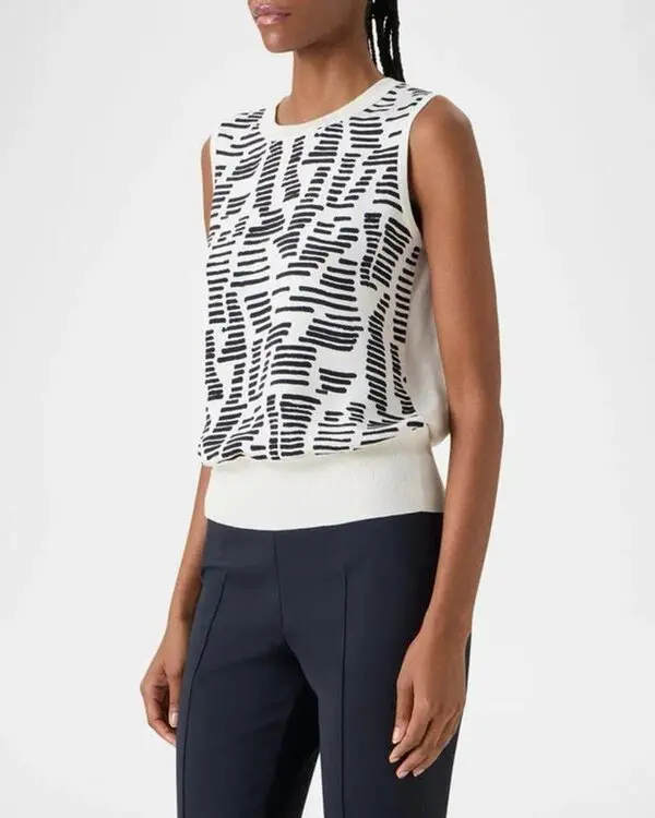 Akris Dance Movements Sleeveless Silk Top