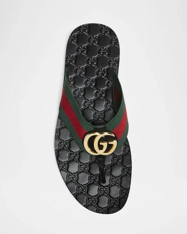 Gucci Apos;s Riviera Leather Thong Sandals