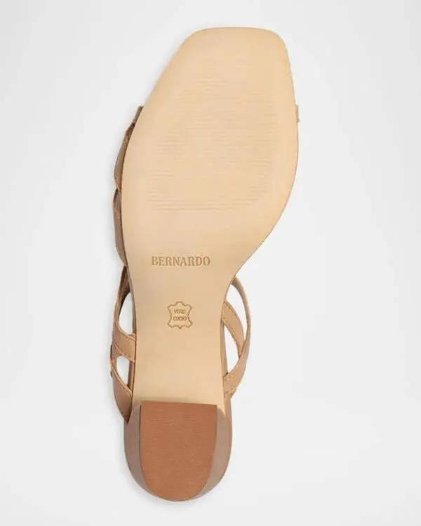 Bernardo Gyoda Leather Block-heel Sandals