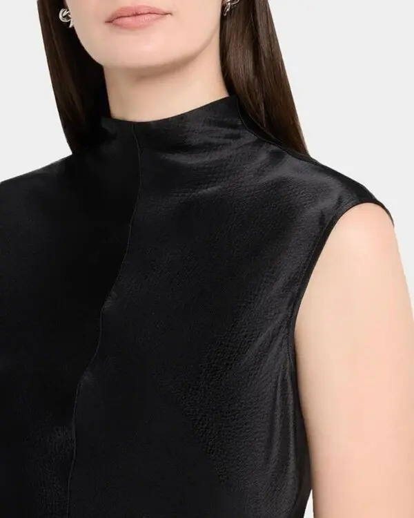 FFORME Rhea Sleeveless Hammered Satin Top
