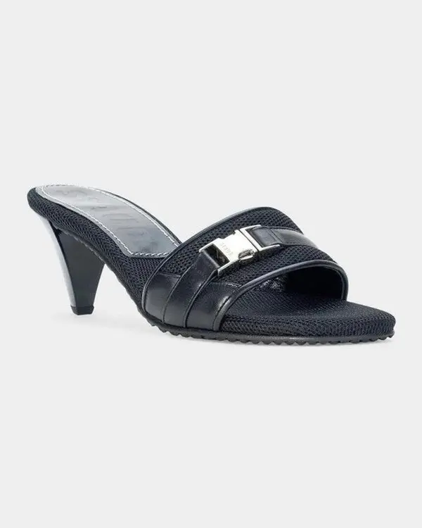 Staud Veda 60mm Mesh Slip-on Sandals