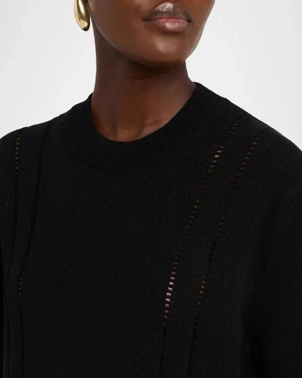 JIL SANDER Lattice-inset Short-sleeve Sweater
