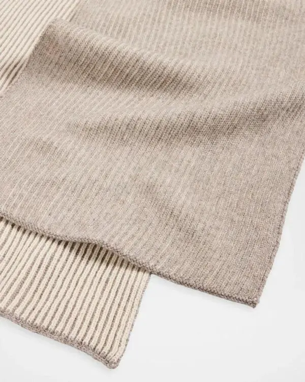 Brunello Cucinelli Apos;s Vanise Cashmere Ribbed Scarf - Cut04 Ligh