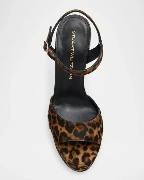 STUART WEITZMAN 130mm Reade -printed Calf Hair Platform Sandals