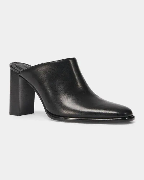 Simkhai Carolyn 85mm Leather Block-heel Mules