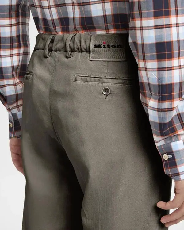 Kiton Apos;s Lyocell Stretch Straight Leg Flat-front Pants