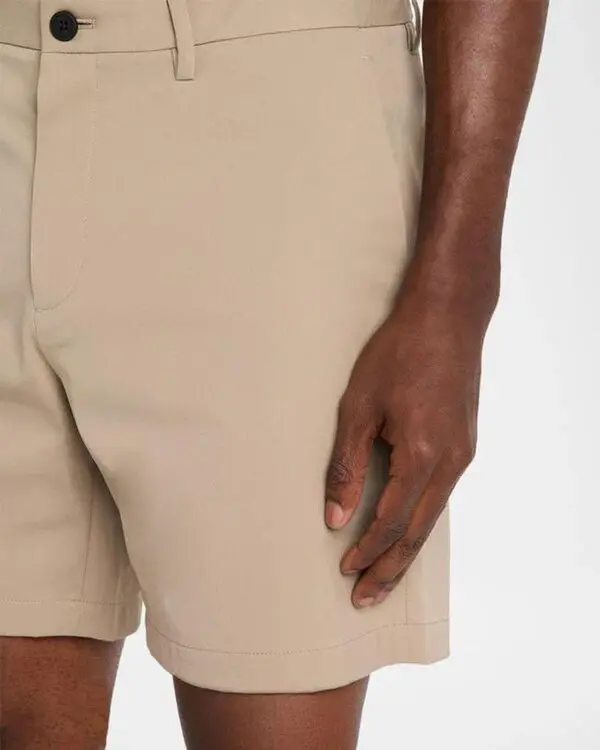 Theory Apos;s Zaine Nylon 7" Inseam Flat-front Shorts - Bark