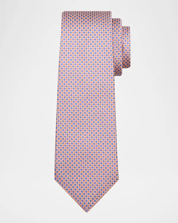 Kiton Apos;s Micro-geometric Silk 7-fold Tie