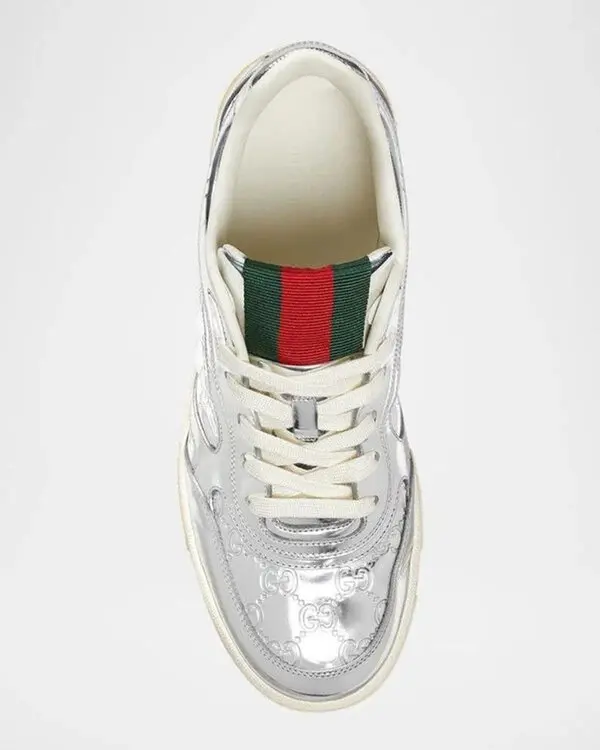 Gucci Apos;s Re-web Mirror Leather Low-top Sneakers