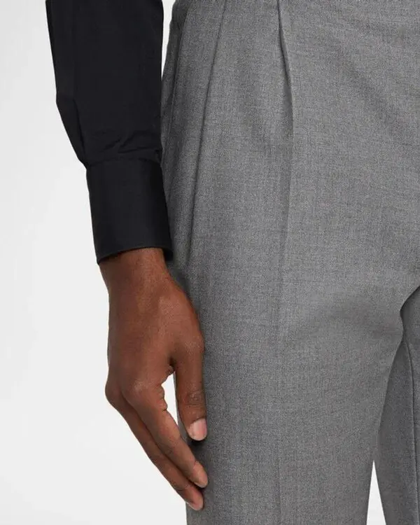 Zanella Apos;s Bennett Wool Straight-fit Pleated Trousers
