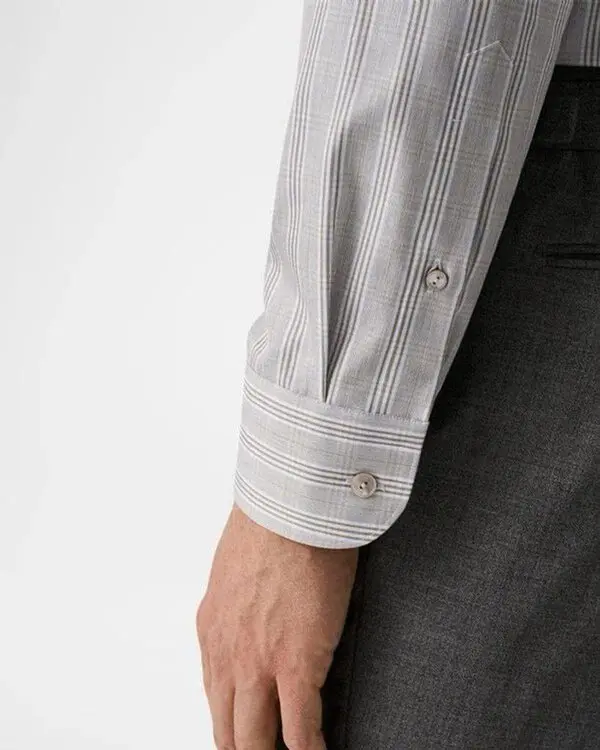Eton Apos;s Elevated Cotton Linen Contemporary-fit Dress Shirt