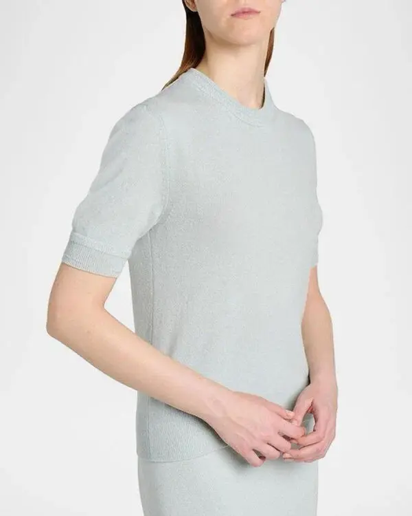 JIL SANDER Short-sleeve Wool Polo Sweater