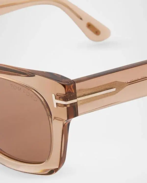 TOM FORD Emma 51mm Square Sunglasses - Light Brown