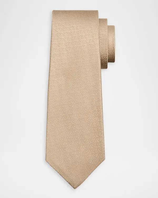 Kiton Apos;s Tonal Jacquard Silk 7-fold Tie