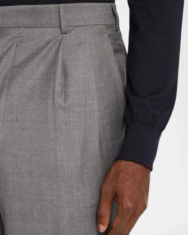 Zanella Apos;s Bennett Wool Straight-fit Pleated Trousers