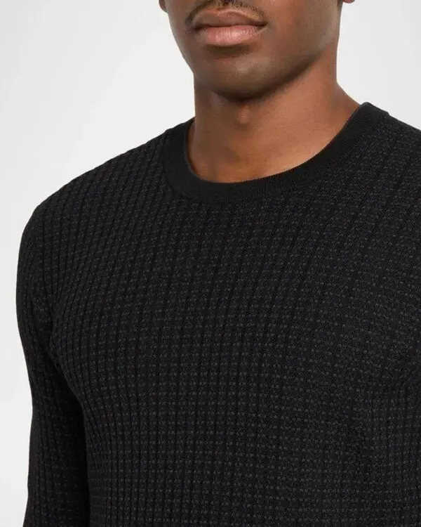 Rag & Bone Apos;s Harvey Textured Knit Crewneck Top - Black